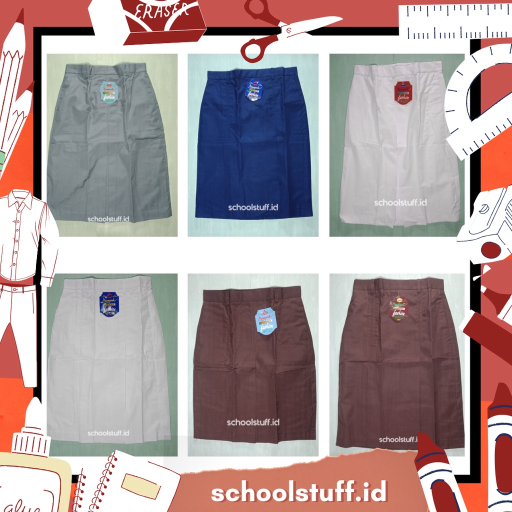 Jual Rok Seragam Sekolah SMP SMA Span Pendek MAMPANK | Shopee Indonesia