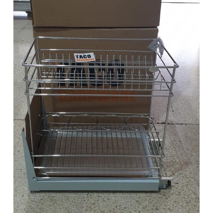 Jual RAK PIRING STAINLESS CHROME KITCHEN SET / RAK PIRING BOTOL LEMARI ...