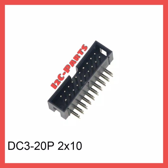 Jual DC3-20P IDC BOX Header 20pin 2x10 Male RA Socket JTAG Soket 20 pin L | Shopee Indonesia