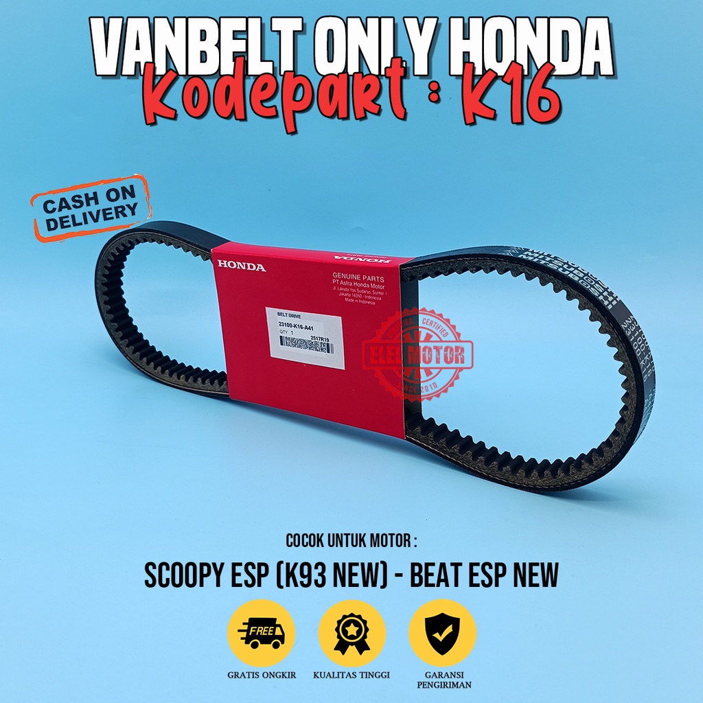 Jual Vanbelt Scoopy BeAT Street Vario 2016 2017 2018 2019 eSP Fi | V ...