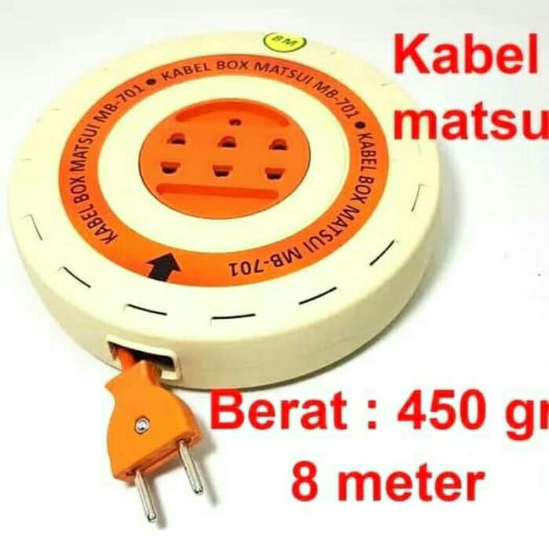 Jual Kabel roll 5, 8, 12 meter /3 lubang SNI / kabel box matsui 3 ...
