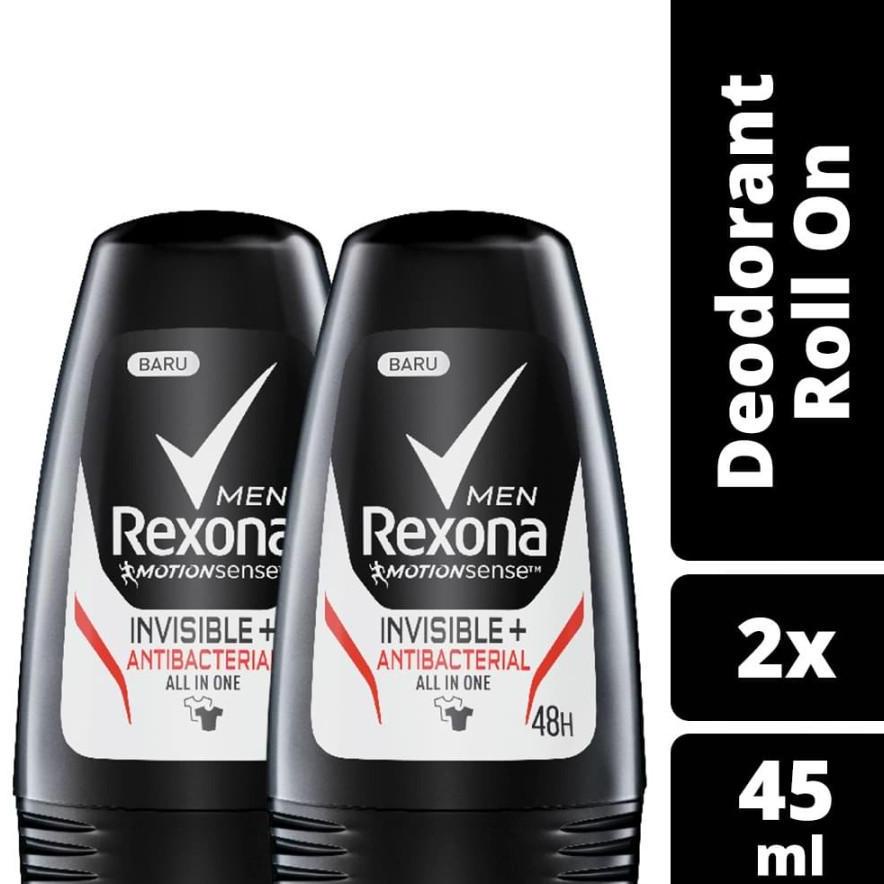 Jual Rexona Men Inivinsible Antibac Roll On 45 Ml - Twin Pack | Shopee Indonesia