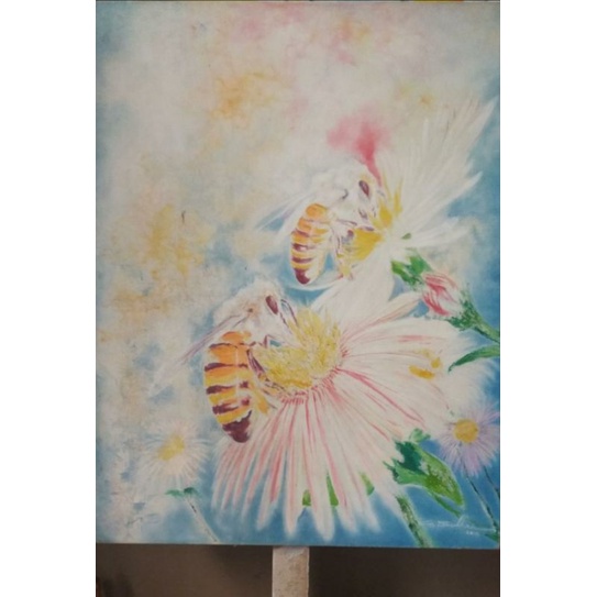 Jual Lukisan Original 3D Timbul Lukisan Lebah Madu Ukuran 100x80 cm ...