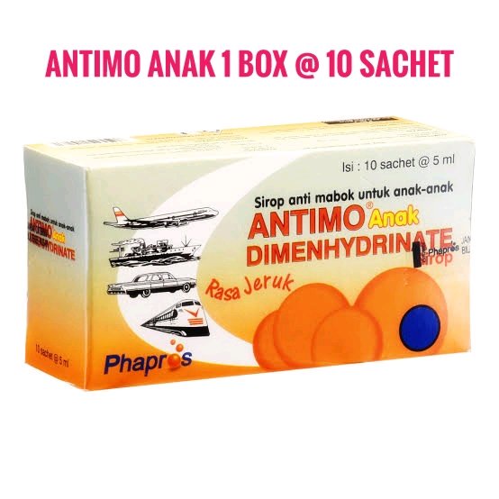 Jual Antimo Anak Rasa Jeruk 1 Box isi 10 sachet ( obat mual muntah ...