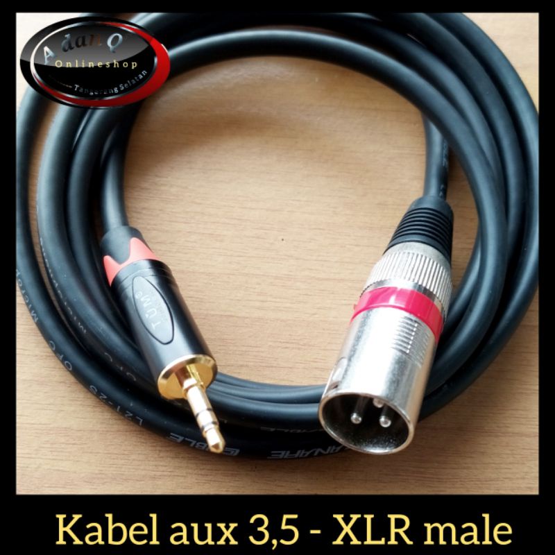 Jual Kabel aux 3,5 to xlr male kabel hp ke mixer | Shopee Indonesia