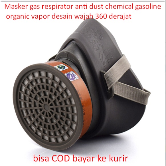 Jual Masker gas respirator anti dust chemical gasoline organic vapor ...