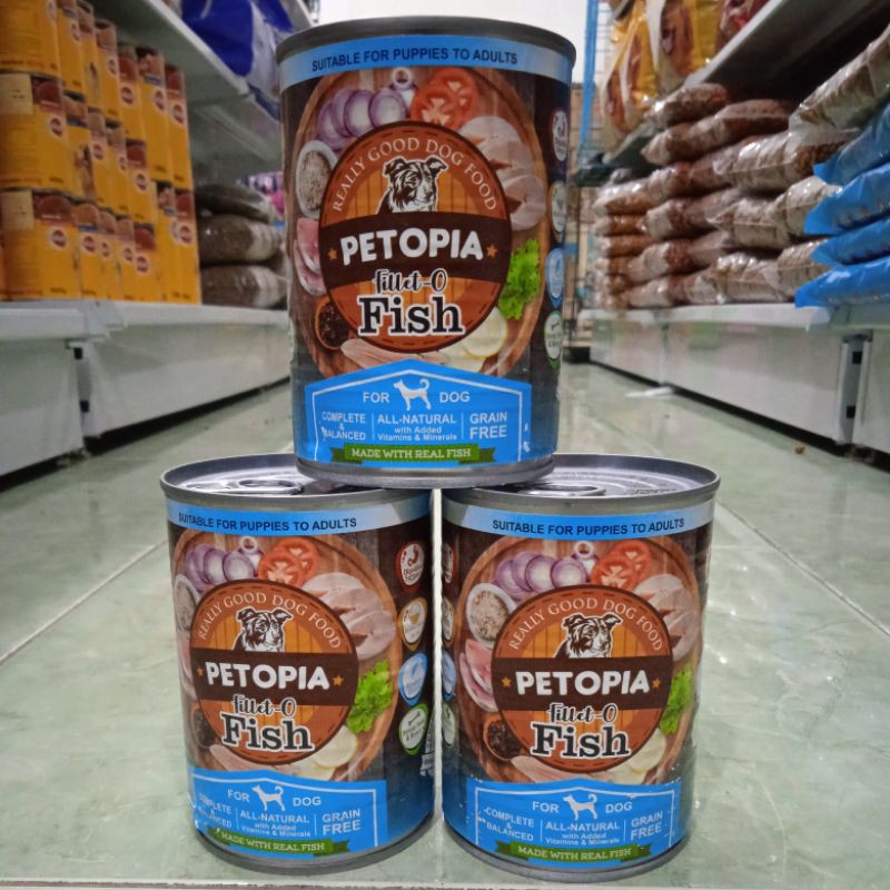 Jual makanan kaleng Anjing Petopia Fillet Fish 380g | Shopee Indonesia
