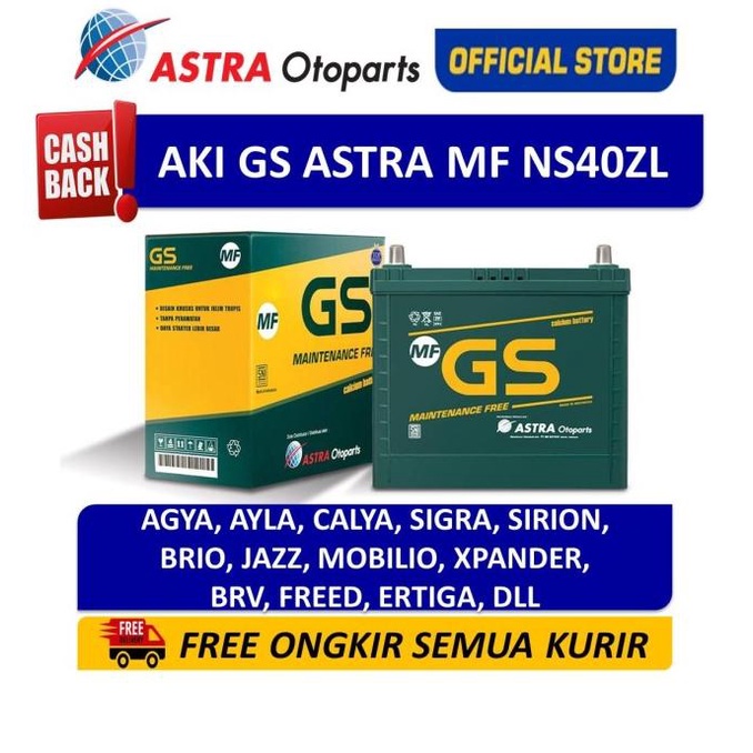Jual GS ASTRA MF NS40ZL Aki Mobil Calya Sigra,Sirion,Ayla dan sejenisnya ASTR4OTO Ayo Beli ...