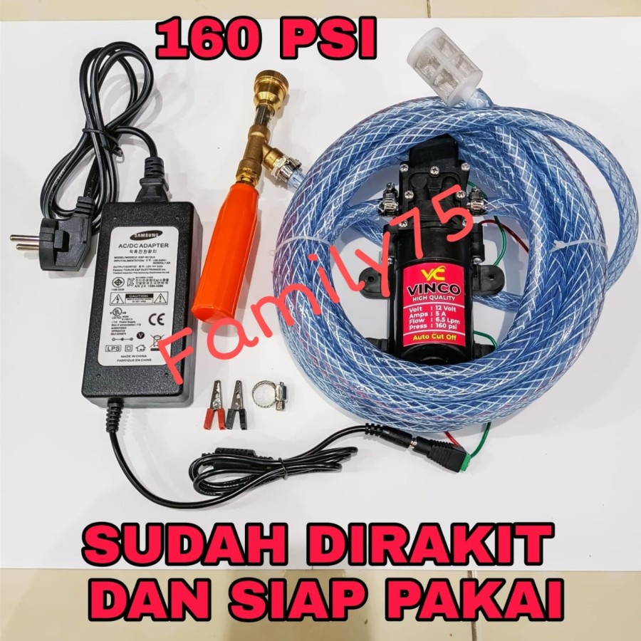 Jual Alat steam motor mini 160 psi Cuci AC mobil motor Pompa DC set ...
