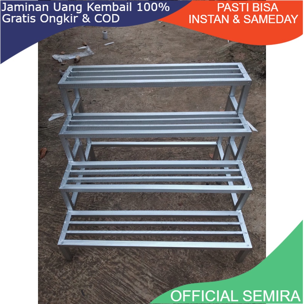 Jual 4 Tingkat 1 Meter/Rak Hollow Baja Ringan/Rak Pot Bunga/Rak Sepatu ...