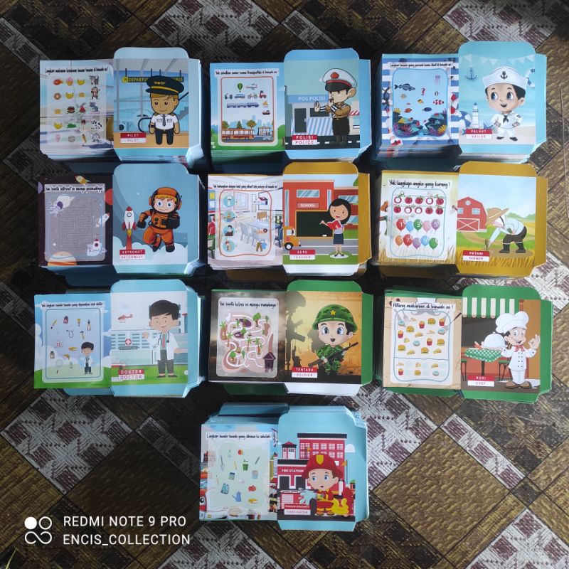 Jual [ 1000 Lembar]Amplop Tema Edukasi & Profesi UK MEDIUM | Shopee ...
