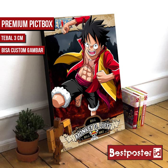 Jual BESTPOSTERID - Poster Frame Kayu Tebal ONE PIECE MONKEY D LUFFY ...
