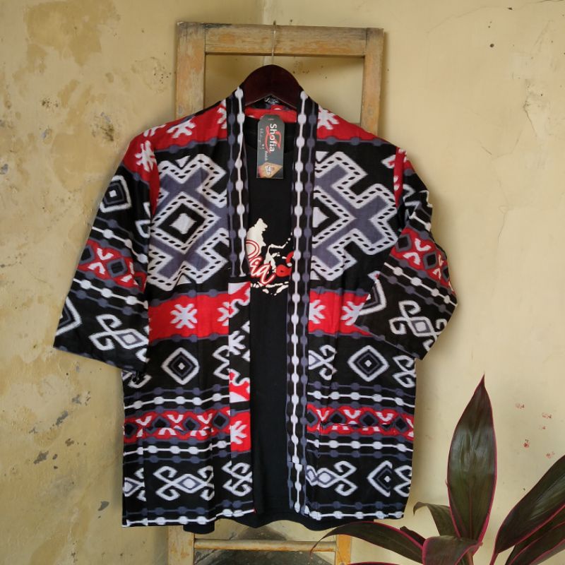 Jual Cardigan Kimono Outer Etnik Tenun Blanket Outerwear Tenun Etnik ...