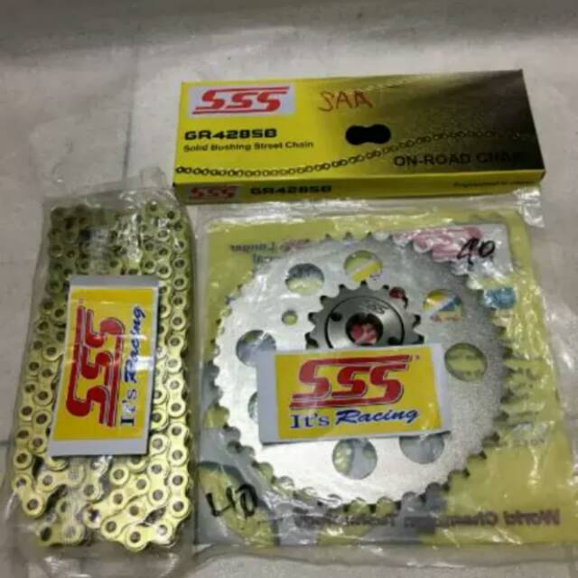 Jual GEAR GER GIR SET ORIGINAL SSS 428 SB Scorpio depan 13 - 17 belakang 51 52 rantai 130 SB ...