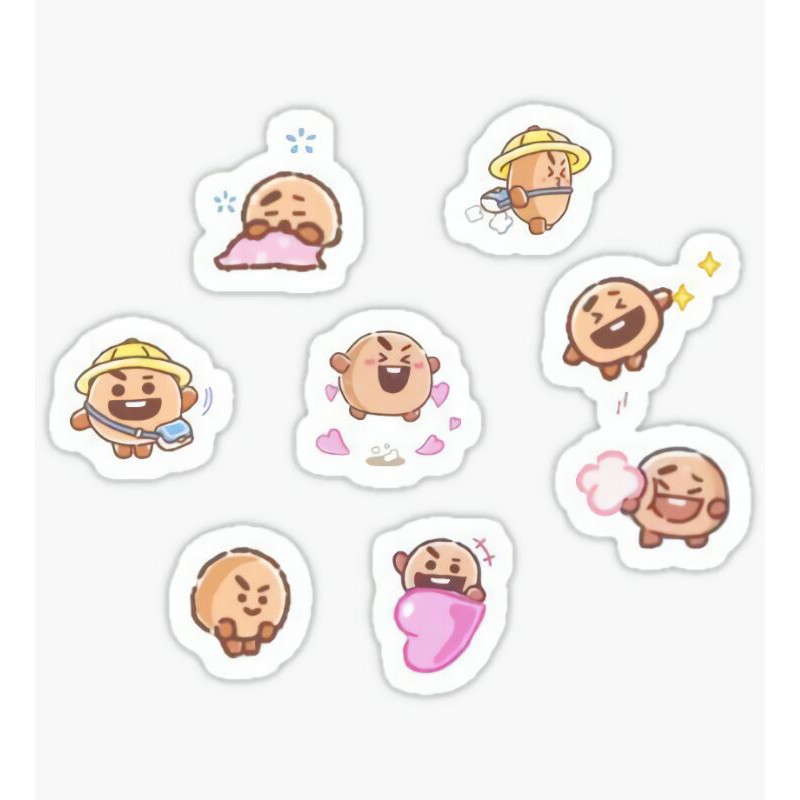 Jual STICKER PACK BT21 Shooky KPOP BTS BANG TAN BOYS STICKER AESTHETIC ...