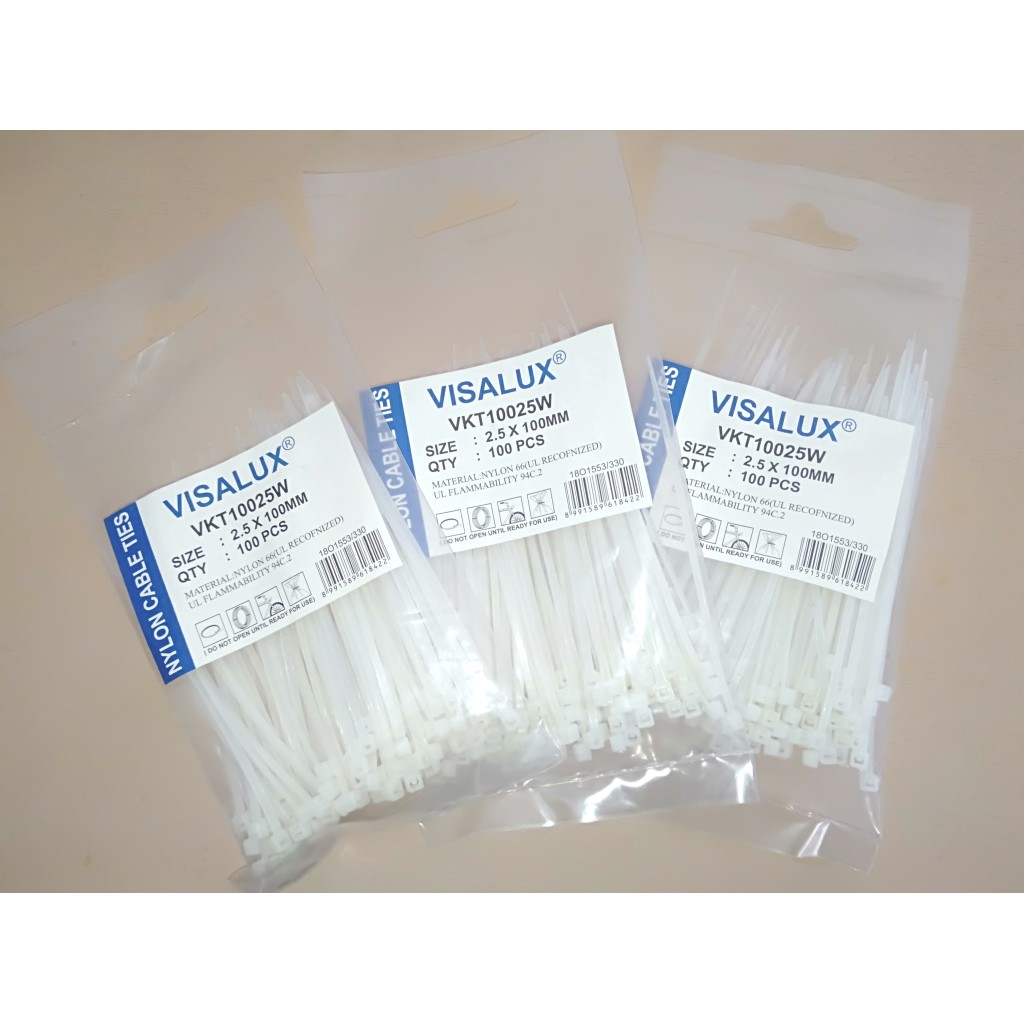 Jual VISALUX KABEL TIES 100MM VKT10025W | Shopee Indonesia