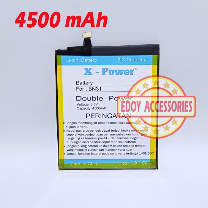 Jual Batre Xiaomi Redmi S2 Y2 BN31 Double Power Batu Baterai Battery ...