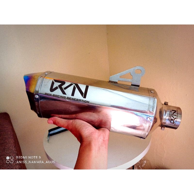 Jual knalpot RKN RACING GENERATION_ RPG + HEADER BLUE !! | Shopee Indonesia