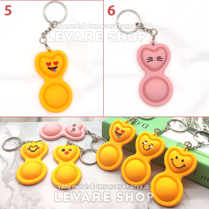 Jual Gantungan Kunci Emoji Pop It Mainan Fidget Toy Toys Emoticon ...