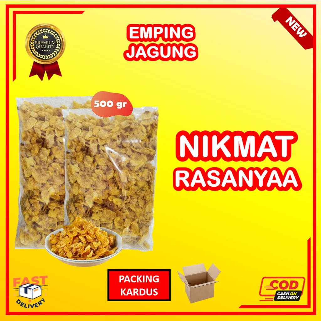 Jual Keripik Jagung Pedas Manis 500gr Emping Jagung Geprek Kripik ...