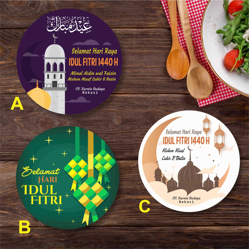 Jual Stiker Lebaran, Label Idul Fitri ( bisa ditambah Nama Usaha ...