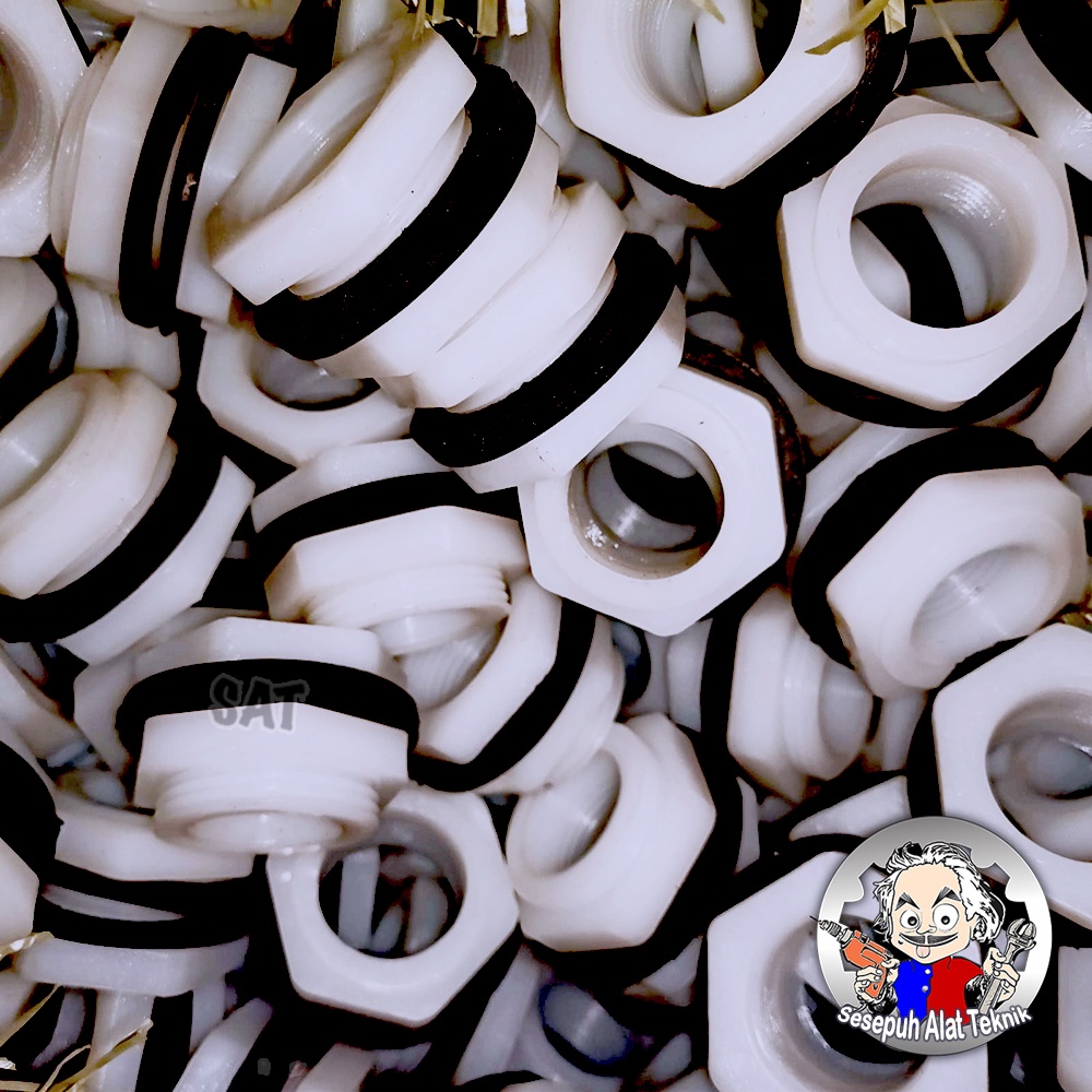 Jual Mur Tandon 1/2 , 3/4 , 1 inch ( Drat Dalam ) Mur Drat Ring Toren ...