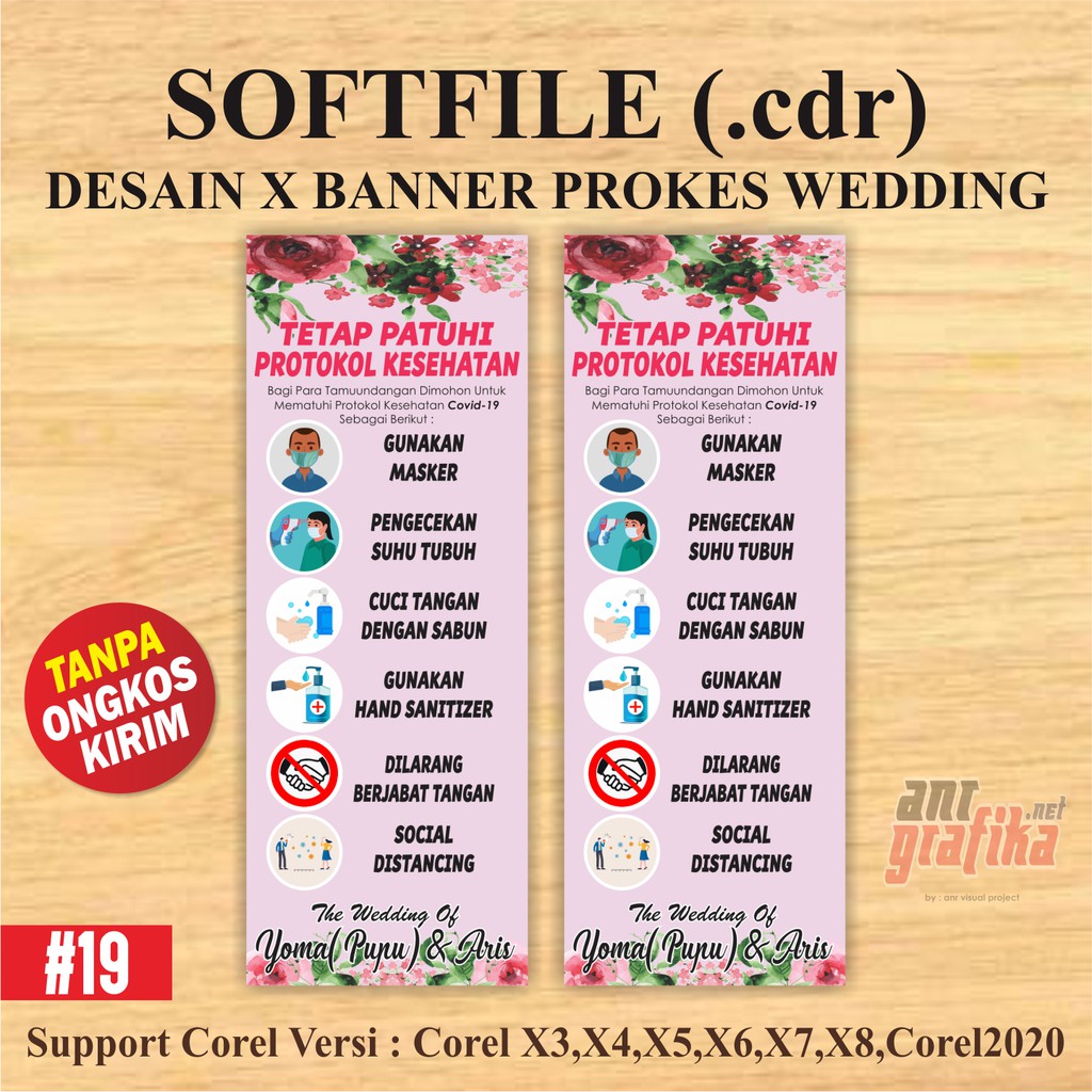 Jual [SOFTFILE] Desain Banner / Spanduk Prokes Protokol Kesehatan ...