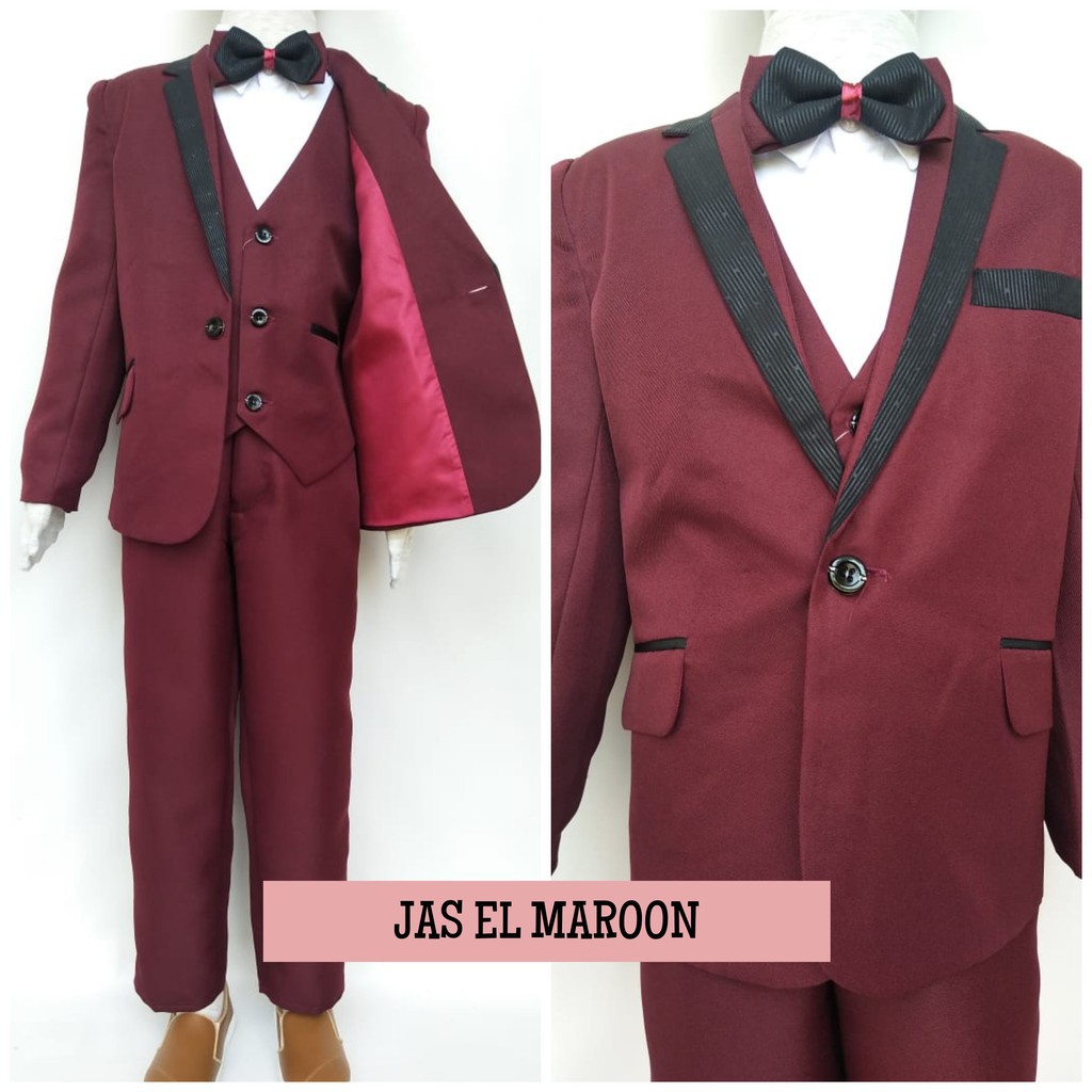 Jual Set Jas Anak Premium 1 - 10 Tahun Tuxedo El Salur Marun Series ...