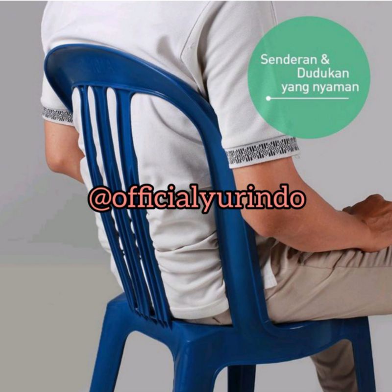 Jual Kursi Plastik Sandaran Kursi Hajatan Kursi Senderan blue shark ...