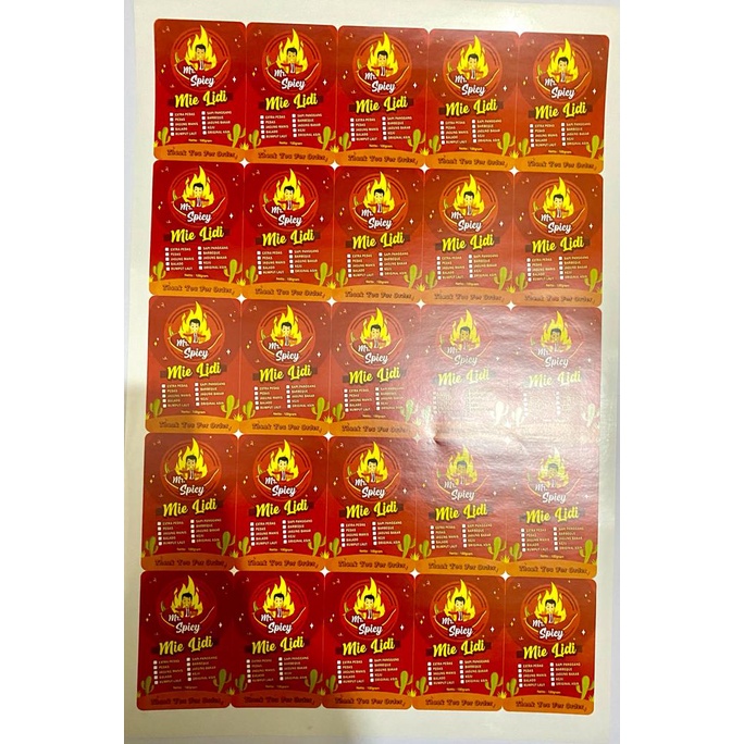 Jual [ Dewa Souvenir ] Cetak Stiker Label Makanan/ Label Kemasan ...