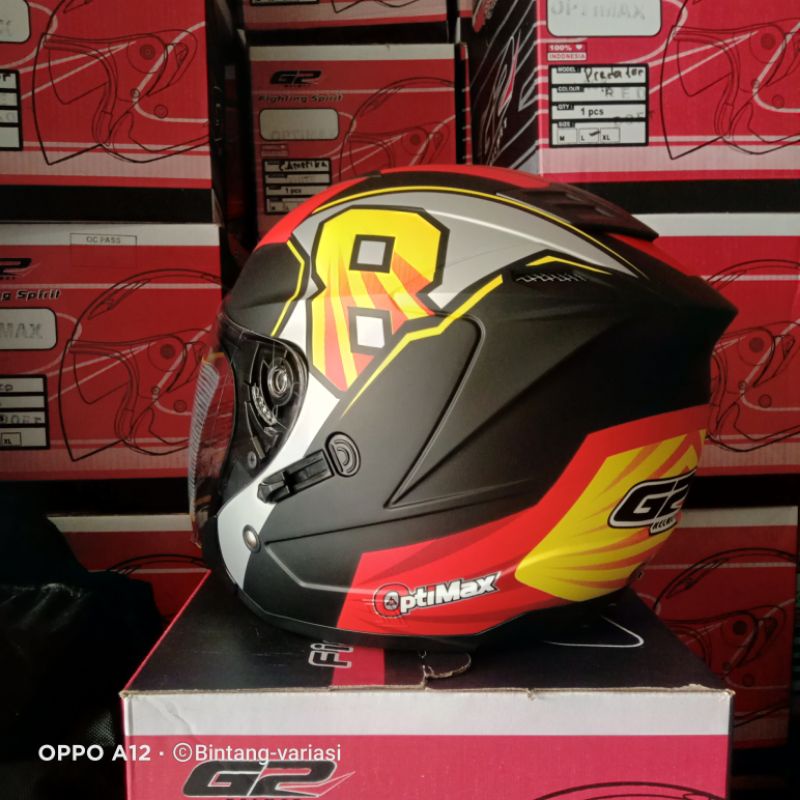 Jual helm original g2 optimax motif 8 Jaume masia dobel visor | Shopee ...