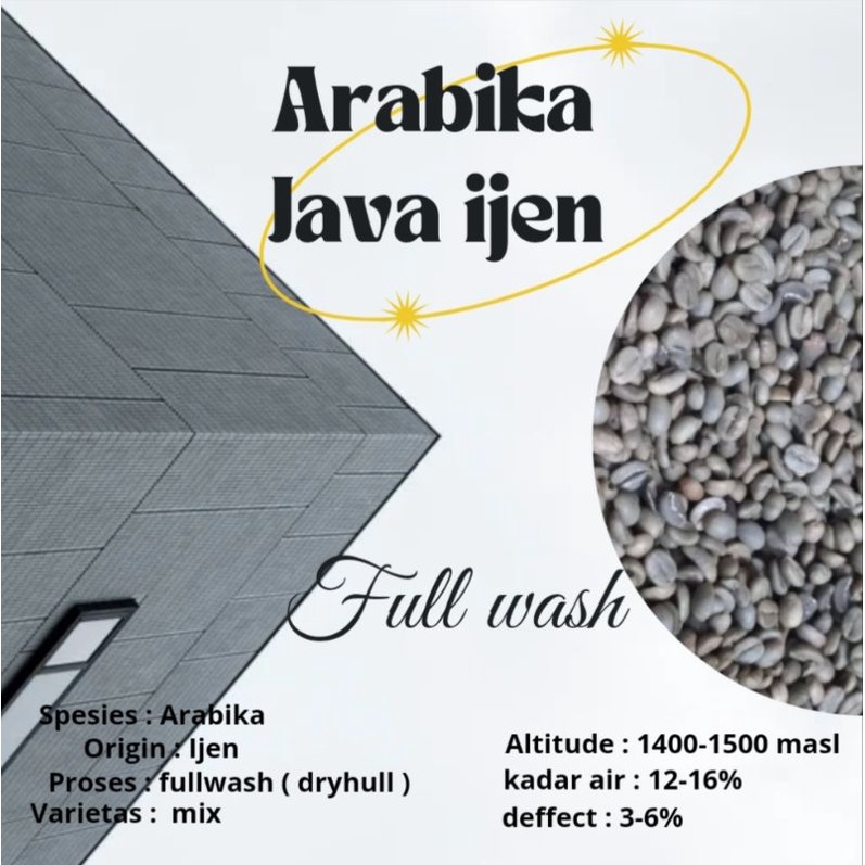 Jual greenbean / biji kopi Arabika Java ijen fullwash - dryhull 1kg | Shopee Indonesia