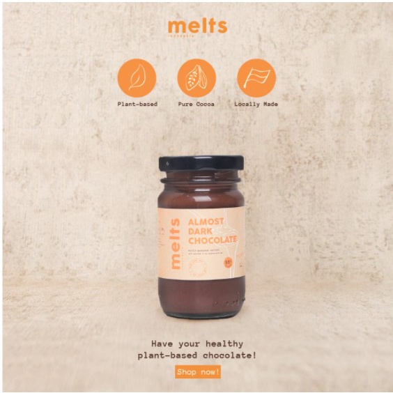 Jual MELTS Almost Dark Chocolate Spread (Mini 140g) | Shopee Indonesia