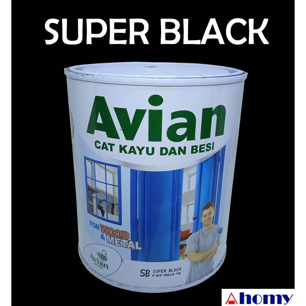 Jual Cat kayu besi avian gloss super white putih dan super black hitam ...
