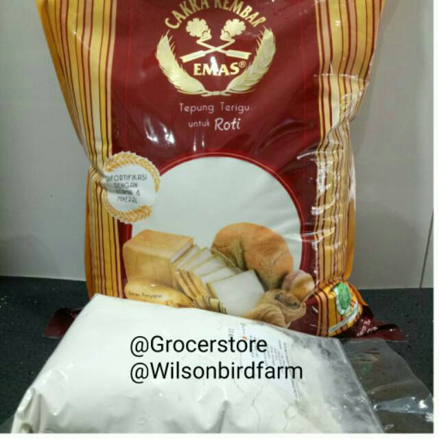Jual Tepung Cakra Kembar Emas Roti 1 kg | Shopee Indonesia