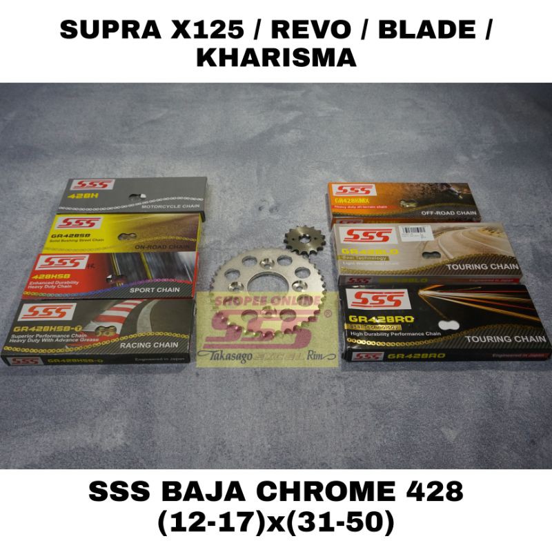 Jual GIRSET 1SET GIR RANTAI SSS TIPE 428 STANDAR SB HSB HSBT HMX LO RO ...