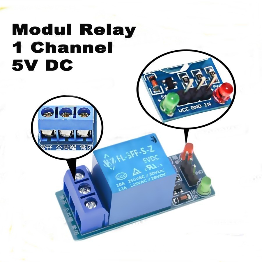 Jual Modul Relay 5V 1 Channel Output 250VAC 30VDC 10A | Shopee Indonesia