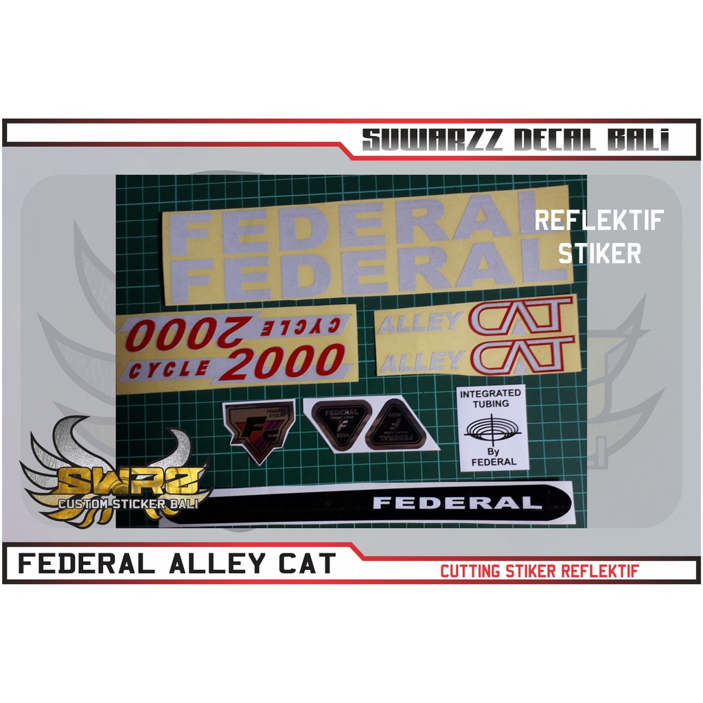 Jual DECAL STICKER STIKER FEDERAL ALLEY CAT RELFEKTIF | Shopee Indonesia