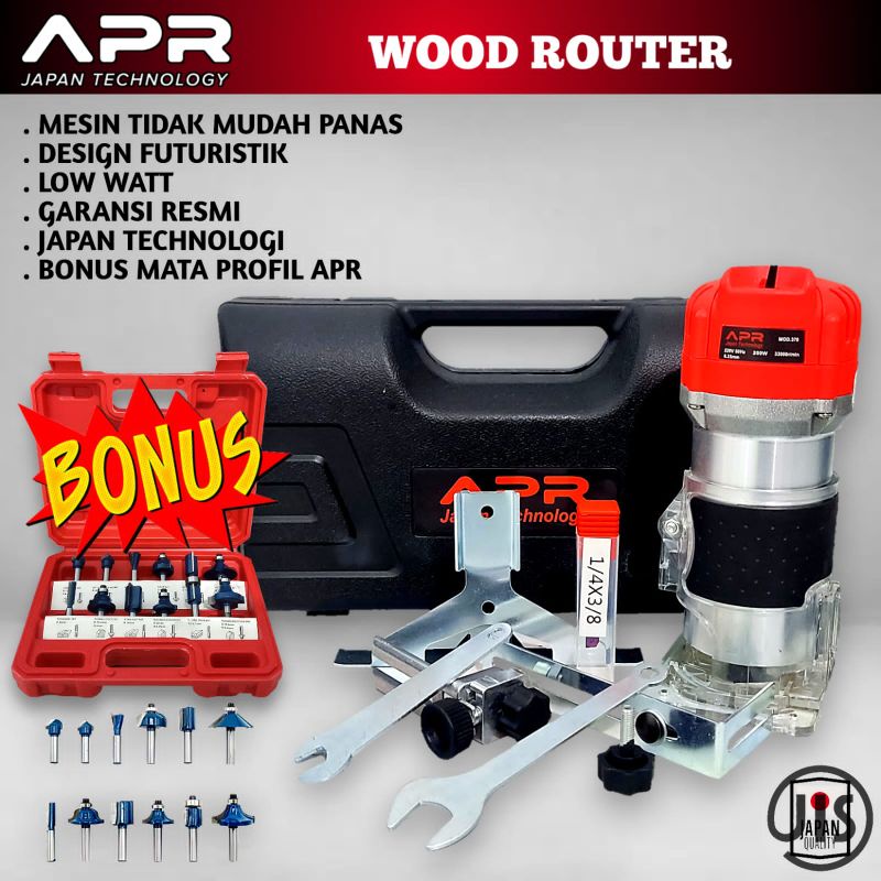 Jual Mesin profil APR trimmer router kayu ACP ukir 6mm Fullset mata ...