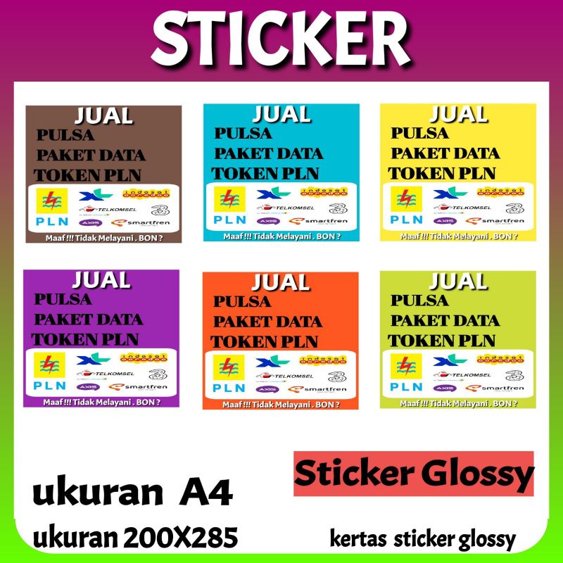 Jual STICKER UNTUK JUALAN ,KONTER DAN PHONCEL J8SI | Shopee Indonesia
