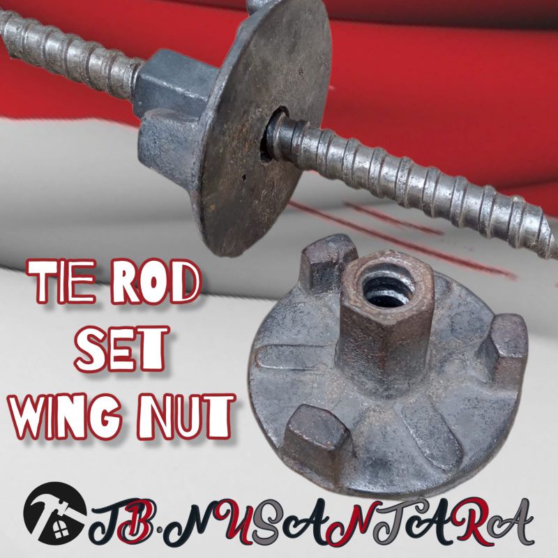 Jual tie rod bekisting 16mm SNI set wing nut bahan baja hitam kolam ...