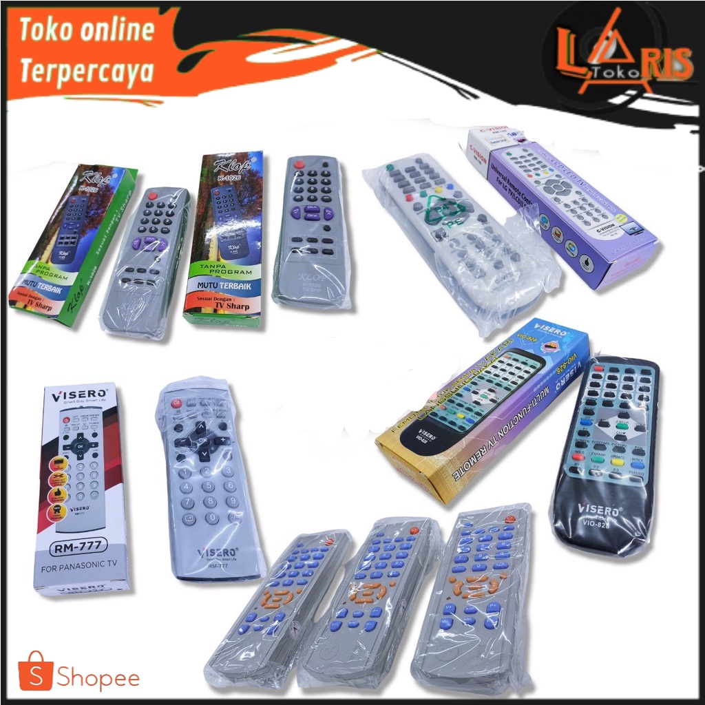 Jual Remote Remot tv All merk berbagai macam merek multifungi digital ...