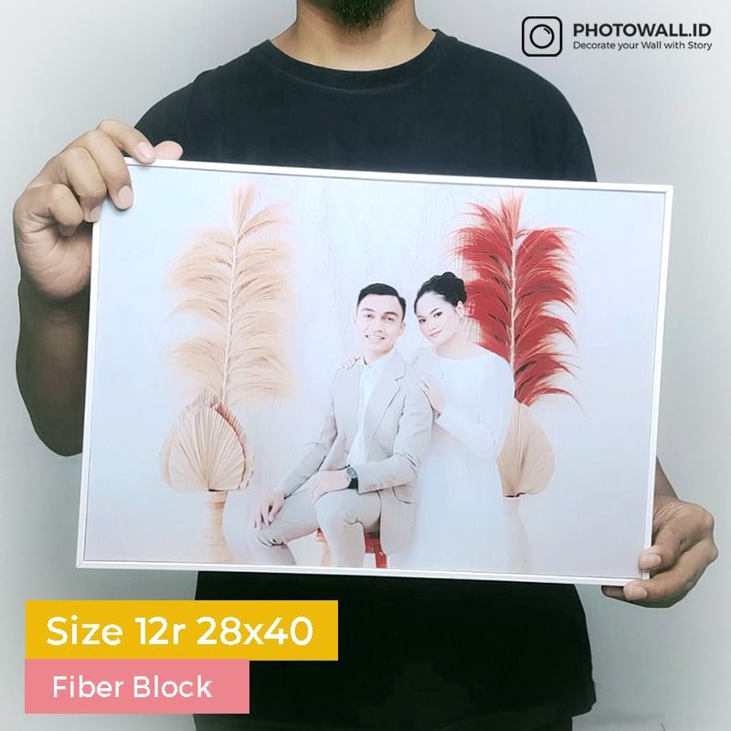Jual CETAK FOTO BINGKAI BESAR 12r plus Bingkai Fiberblock 28x40 Wedding Pernikahan GRATIS ...