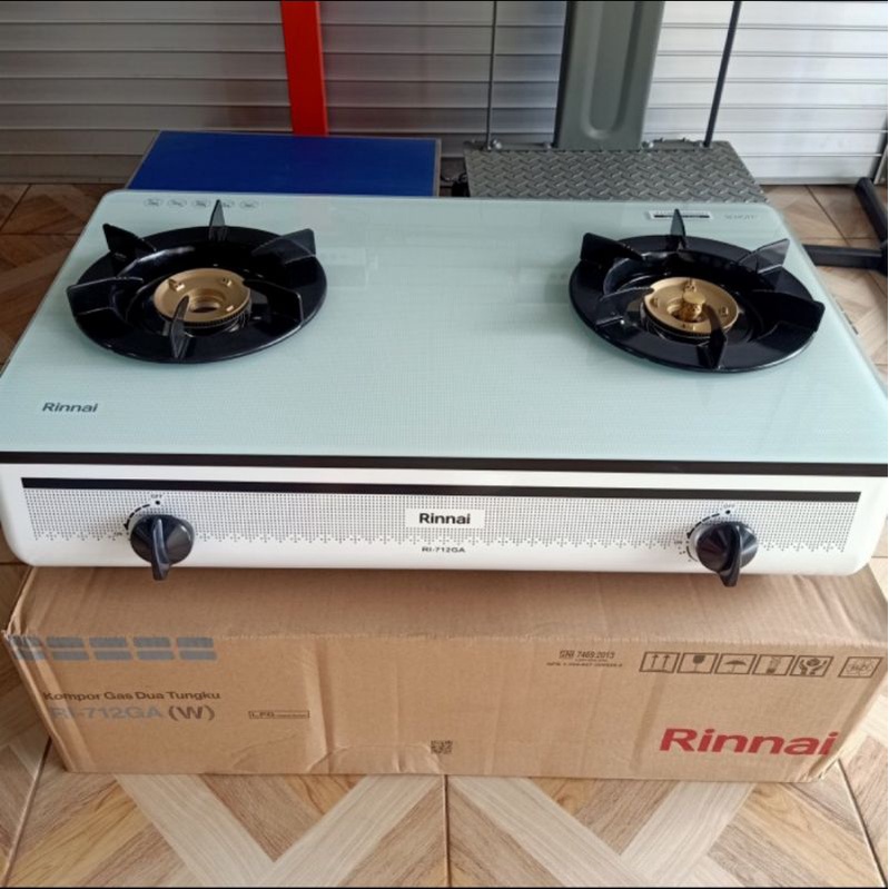 Jual Kompor Gas Rinnai 2 Tungku RI 712GA / RI712GA / 712 GA White | Shopee Indonesia