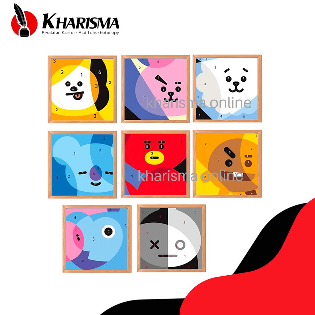 Jual Paint By Number Kit BT21 BTS Kanvas 20 x 20 cm | Shopee Indonesia