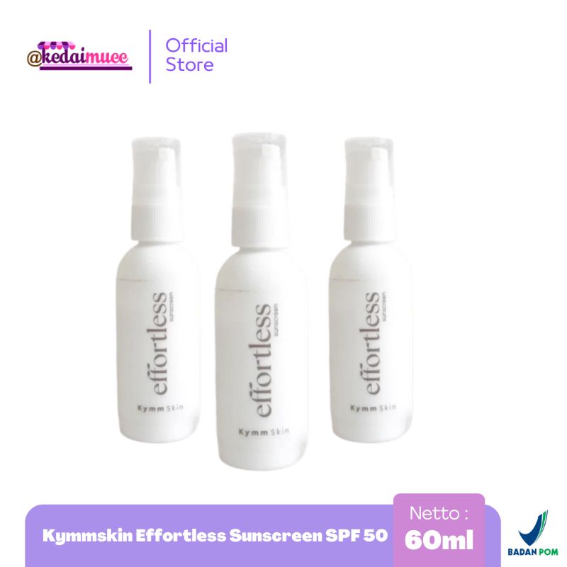 Jual READY! EFFORTLESS SUNSCREEN SPF 50 BY KYMMSKIN TONE UP SUNSCREEN ...