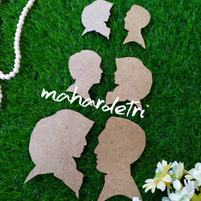 Jual Siluet Couple (sepasang) bahan MDF Laser Cutting Bahan Isi Hiasan ...