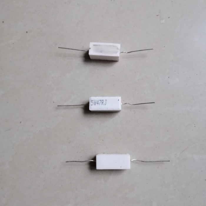 Jual 47 ohm R Tahanan Resistor Kapur 5w 5watt 47ohm 47R J 47RJ 5 w watt | Shopee Indonesia