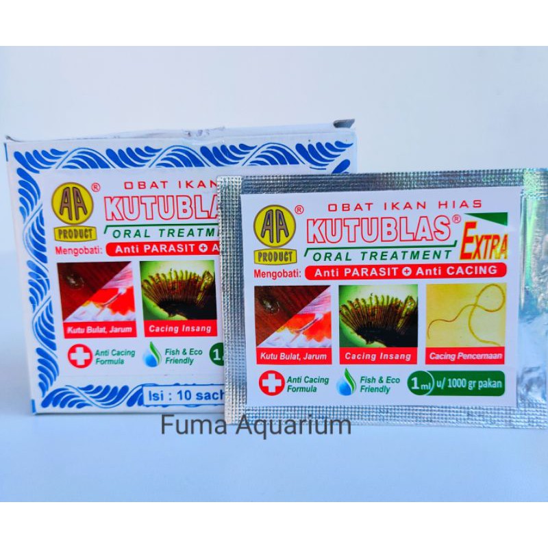 Jual Obat Kutu Ikan Hias Kutublas Extra Anti Parasit + Anti Cacing 1ml ...