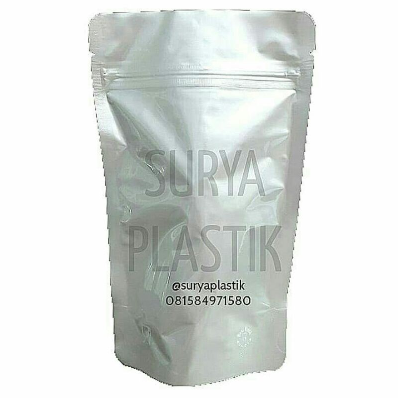 Jual Standing Pouch ALUMINIUM 14x22 FULL TERTUTUP | Shopee Indonesia